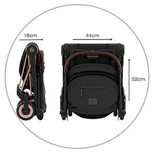 Cybex Coya - Sepia Black/Rose Gold | Winstanleys Pramworld